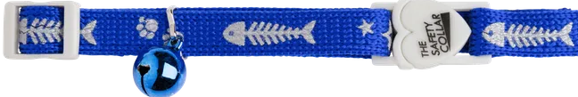 FISHBONE CAT COLLAR - BLUE – Pet Town